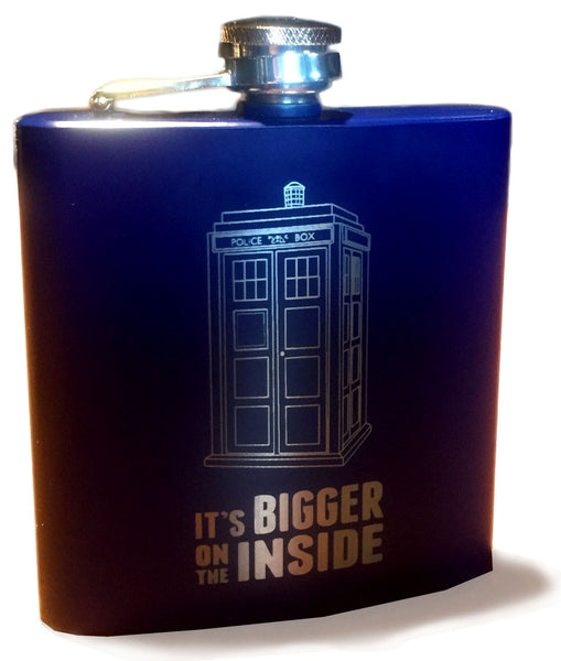 IT'S BIGGER ON THE INSIDE (engraved flask) - Greenfire Products